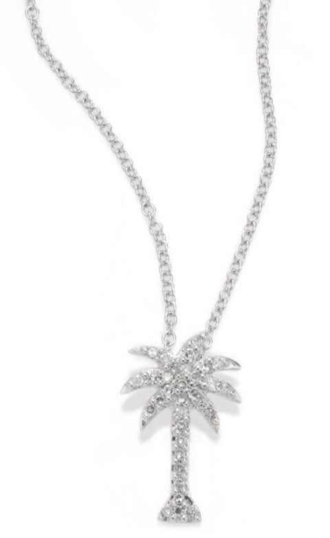 NEW! EFFY PALM TREE NECKLACE IN WHITE GOLD WITH DIAMONDS/ MSRP $830 ...