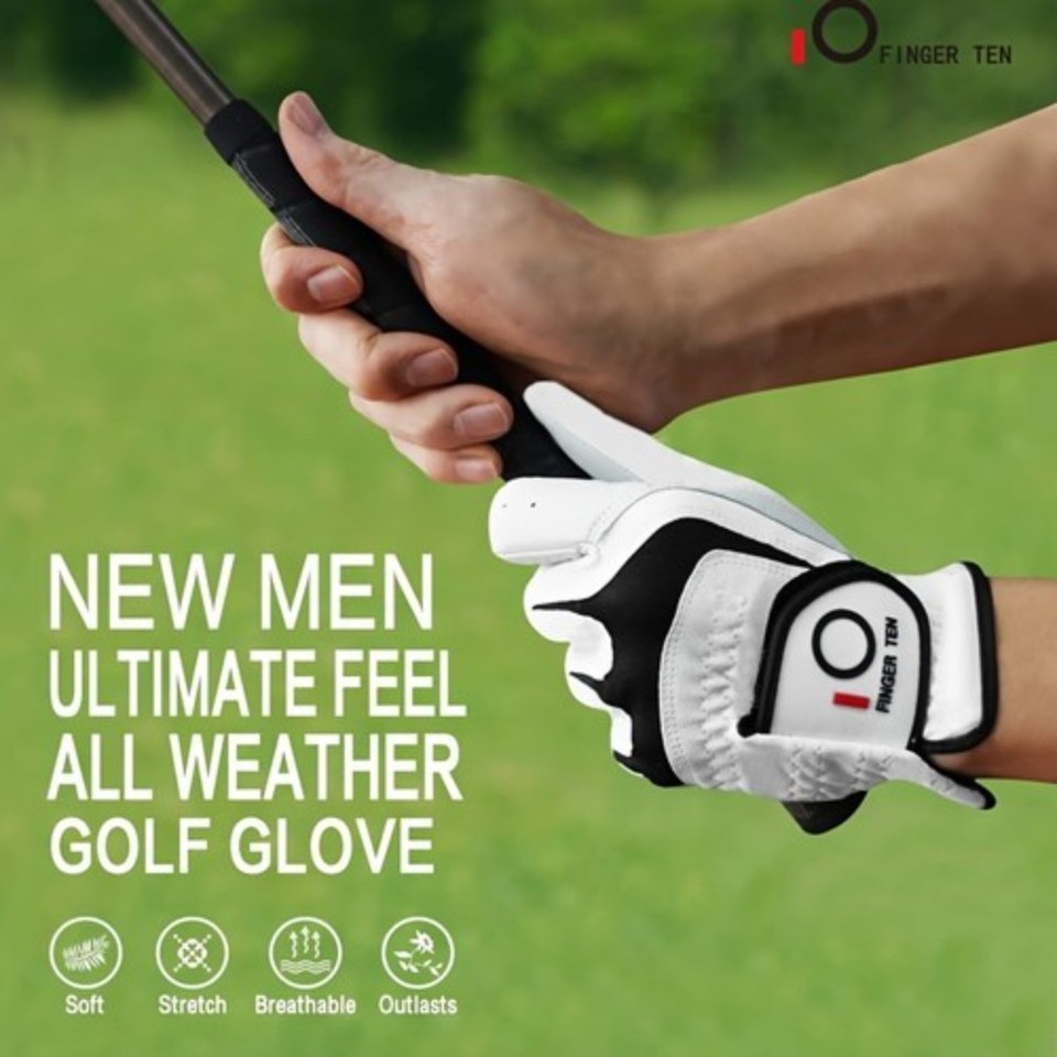 Men’s Golf Gloves for Left Hand 4 Pack, High Quality Leather Glove Soft ...