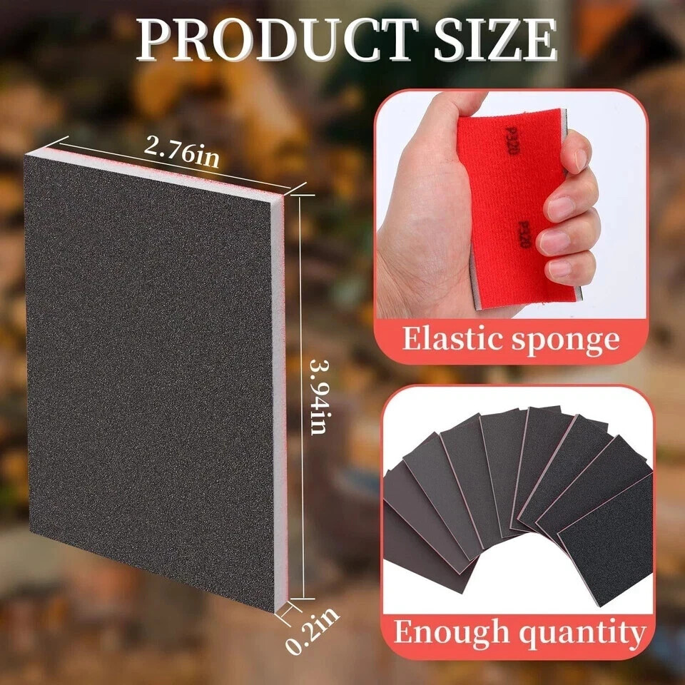 24 Pack Sanding Sponge Set, 320-2500 Grit, Wet Dry Sandpaper, Ultra ...