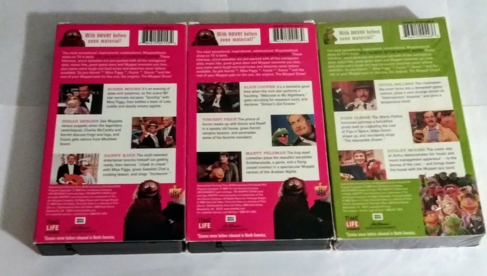 3 VHS Best of Muppet Show 1 New Alice Cooper Vincent Price Peter ...