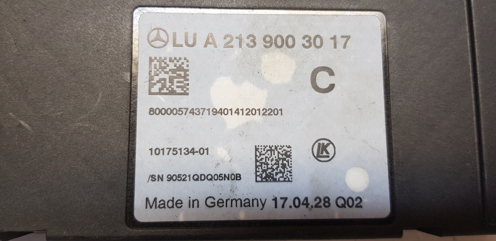 Mercedes W205 W213 W222 W238 Zündsteuergerät Steuergerät A 2139003017 ...