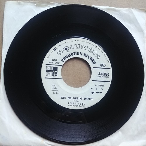 JERRY VALE & Percy Faith - Don't You Know Me Anymore PROMO 45 7" Record ...