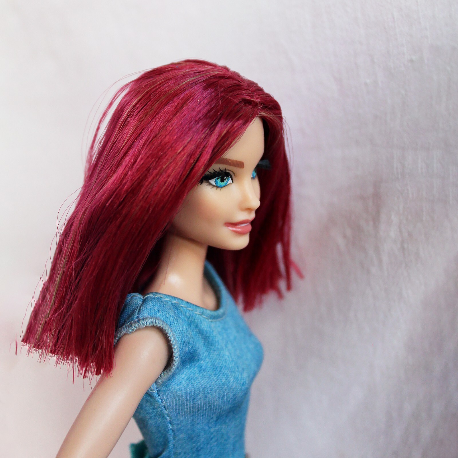 Barbie Doll Rooted Handmade Lashes Repainted Eyes Haircut in Unique ...