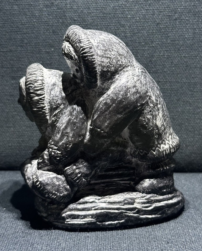 Edmund Wolf Original Art Carved Sculpture Native Inuit Eskimo Family ...