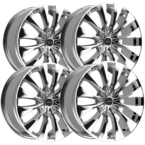 (Set of 4) Motiv 436C Margin 20x8.5 5x4.5"/5x120 +40mm Chrome Wheels ...