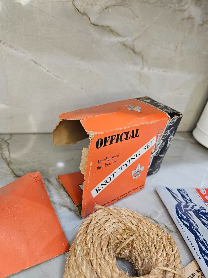 Vintage boy scout knot tying set | eBay