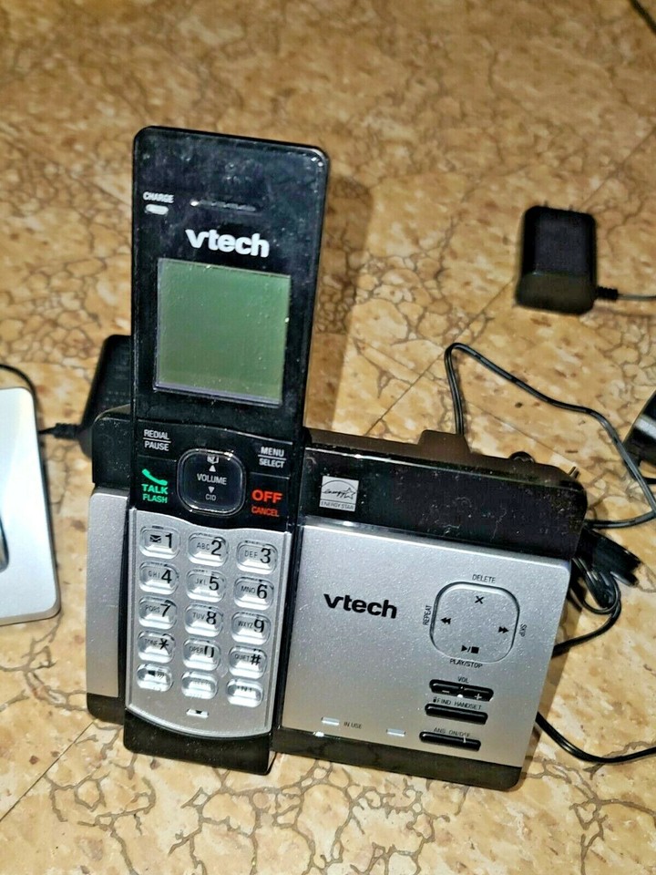 VTech CS5129-5 Single Line Cordless Phone 3 Handset Chargers & Base | eBay