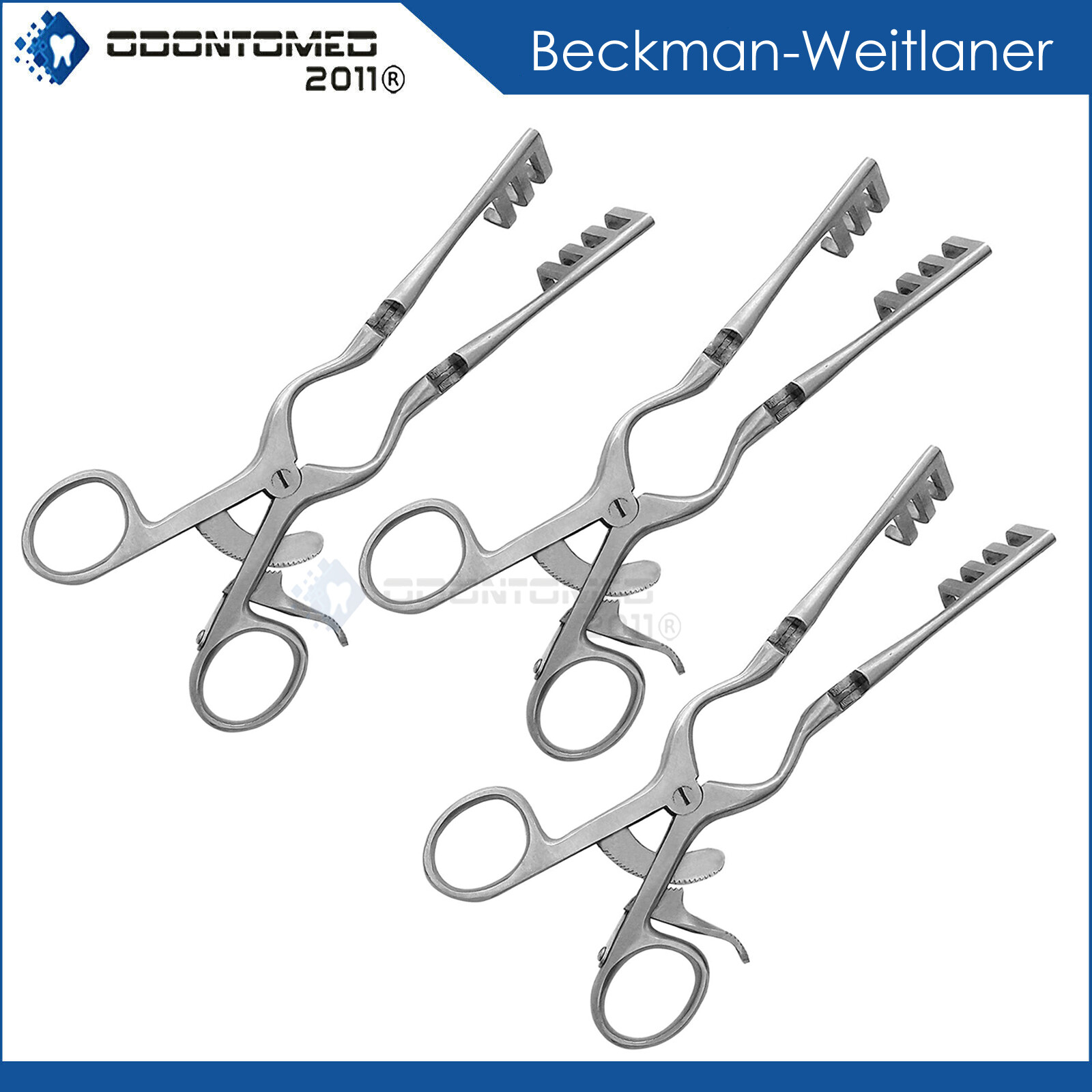 3 Beckman-Weitlaner Retractor 8" 3x4 Prongs Blunt Hinged Blade | eBay