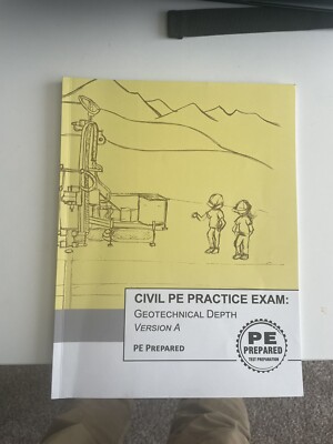 Civil PE Practice Exam Geotechnical Depth | eBay