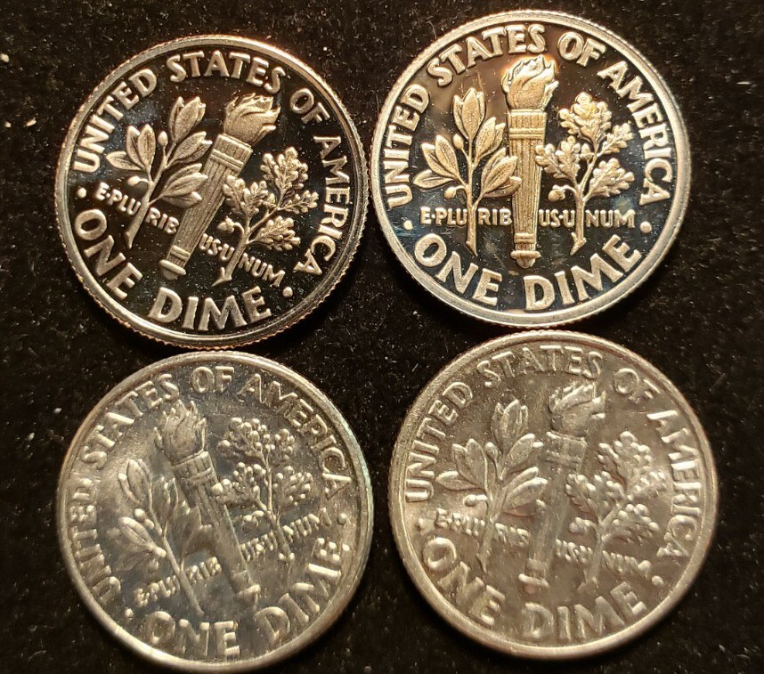 1995 Roosevelt 4 Coin Set P,D,S Silver and Clad Proofs (AA142) | eBay