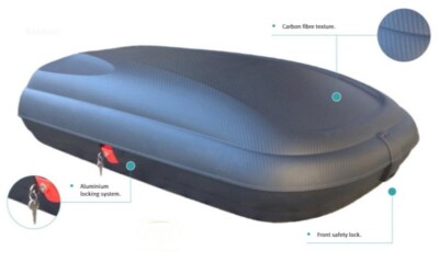 Car Roof Box 320L Hard Rooftop Carrier Storage for Camping, Tents ...