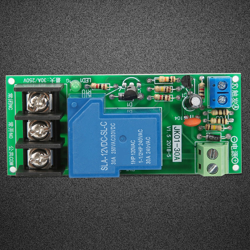 DC12V Delay Timer Switch Timing On/off Relay Module 0~60minutes 250VAC ...