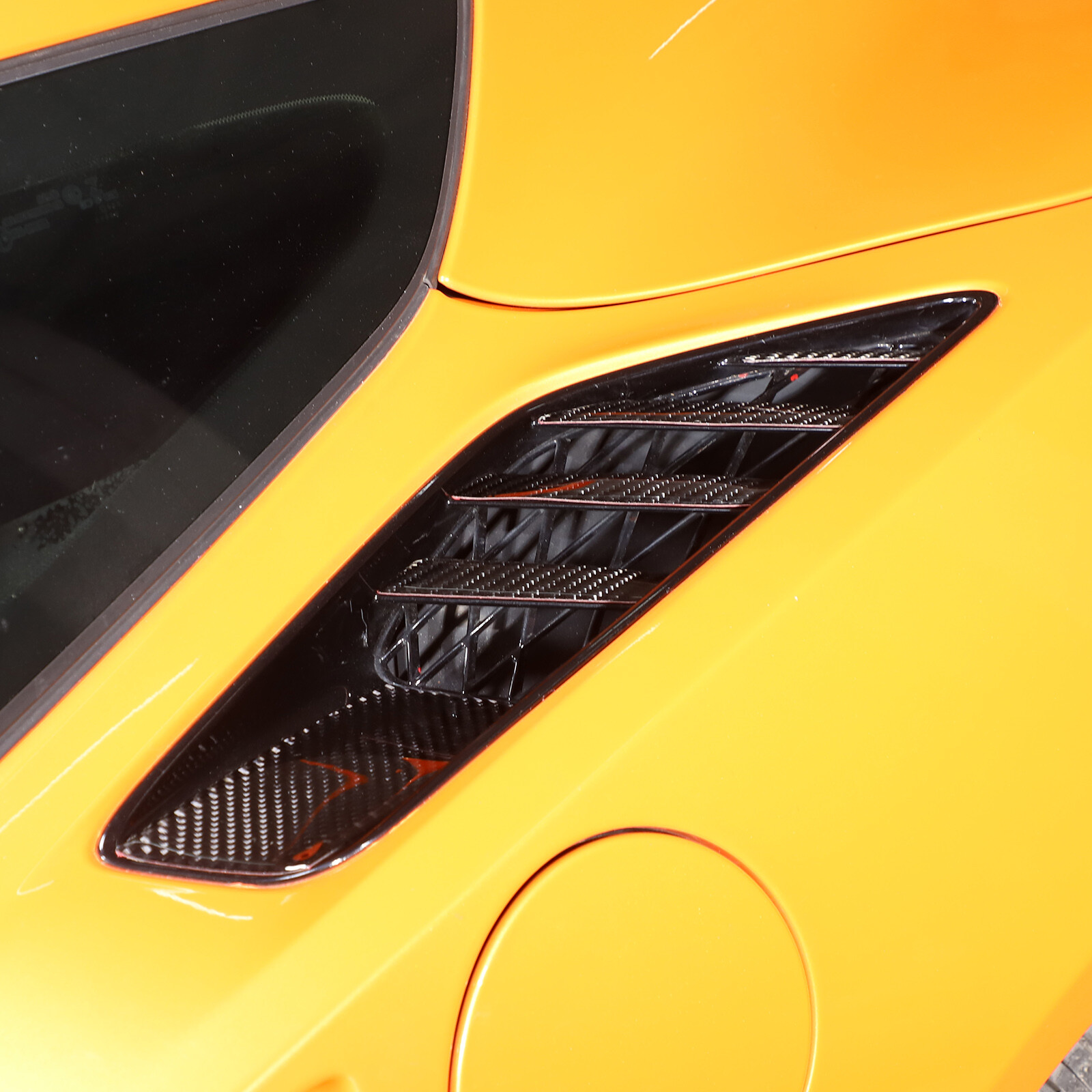 Soft Carbon Fiber Rear Fender Air Intake Sticker Trim For Corvette C7 ...