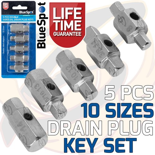 Drain Plug Key Set 5pc Double Ended Oil Sump Axle Gearbox Drain Plug ...