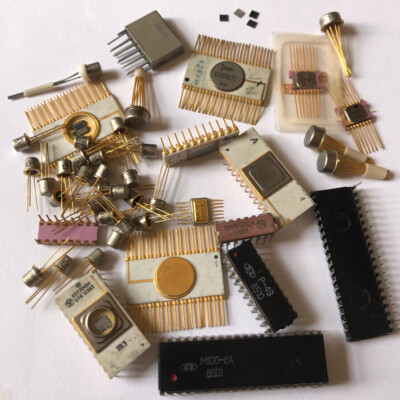 Vintage USSR Electroinic Components Transistors, Integrated Circuits ...
