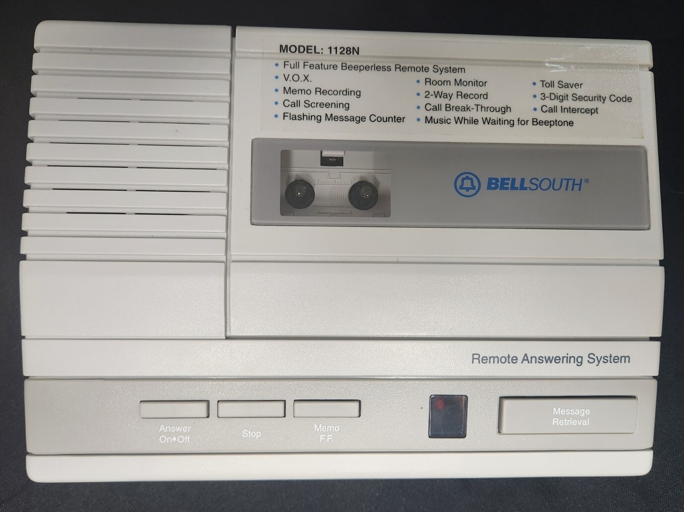 BellSouth Telephone Answering Machine Control Operation Voice-Activated ...