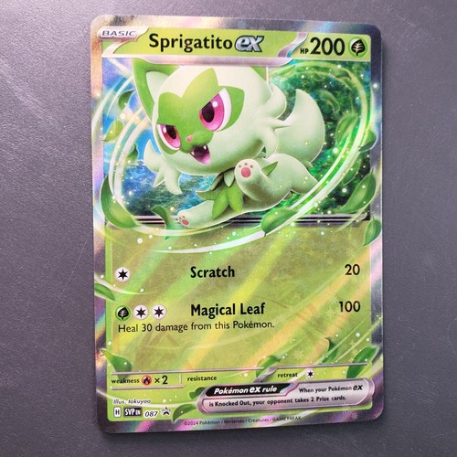 Sprigatito ex SVP087 Black Star Promos Extended Art Holo Pokémon TCG ...