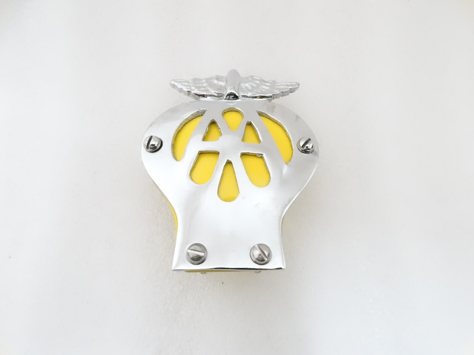 Vintage AA Badge Automobile Association Classic Car Badge Yellow Small ...