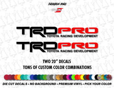 TRD PRO Racing Development Decals Set for Toyota Tacoma Tundra Truck ...