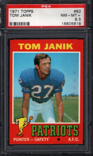 1971 Topps Football #82 Tom Janik PSA 8.5 POP 4 Boston Patriots | eBay
