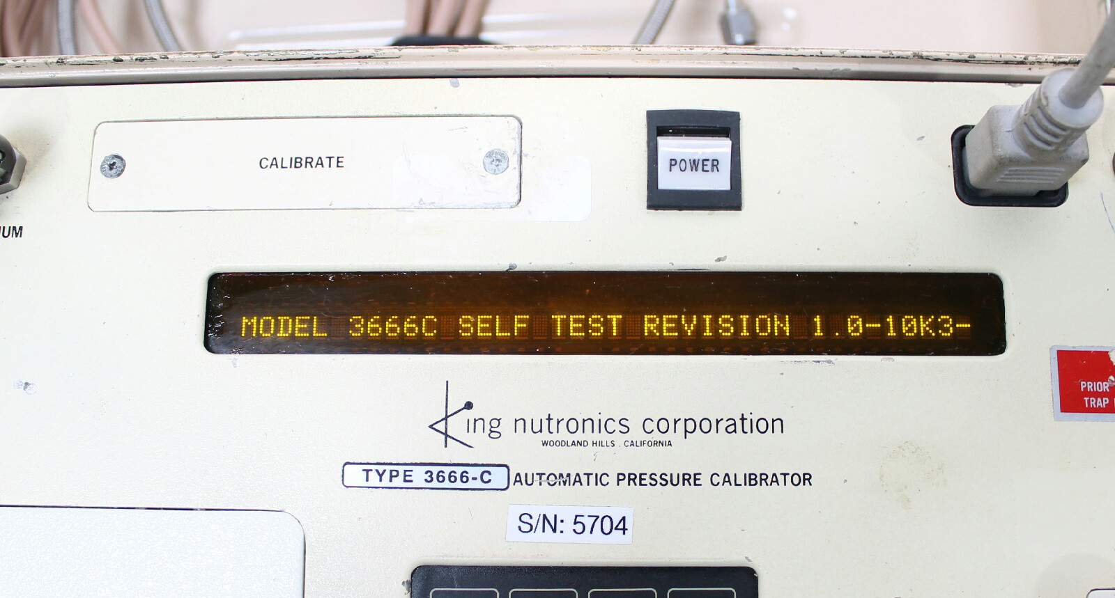 King Nutronics 3666 Automatic Pressure Calibration System with ...