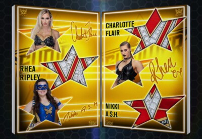 WWE Topps Slam Digital SummerSlam Booklet Rhea Ripley, Charlotte Flair ...