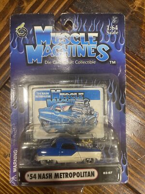 1954 Nash Metropolitan ~ Blue & White ~ 1/64th Scale Diecast ~ Muscle ...