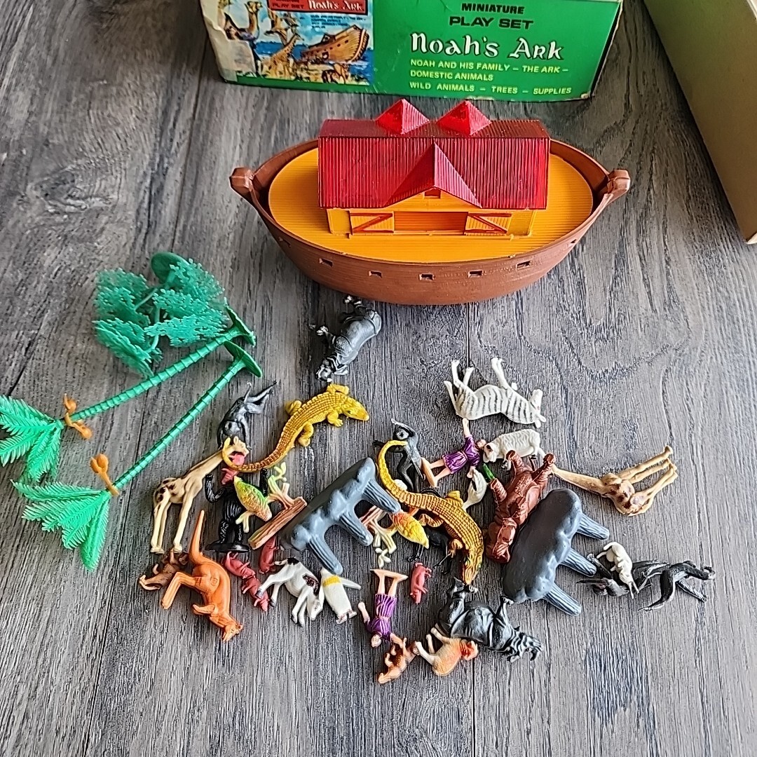 Vintage Miniature Play Set Noah's Ark Montgomery Ward | eBay