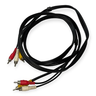 RCA Cable Silver Plated 6 FT Premium 3 Composite Extension Audio Video ...