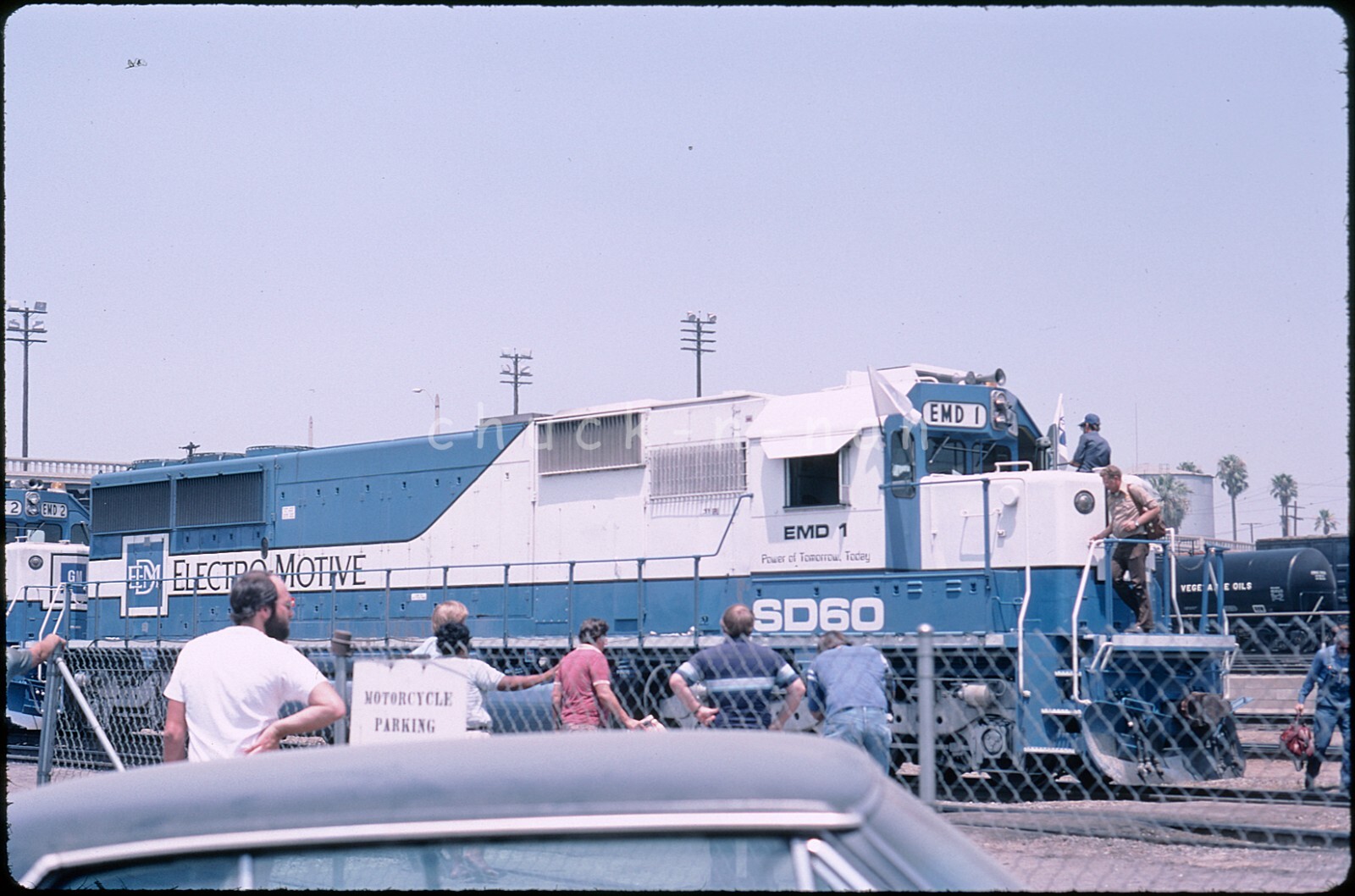 Original Slide Lot EMD SD60 Demos On Santa Fe Test Train San Bernardino ...
