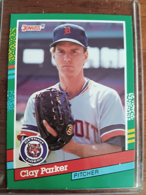 CLAY PARKER TIGERS 1991 SERIES 2 DONRUSS BASEBALL CARD #605 | eBay