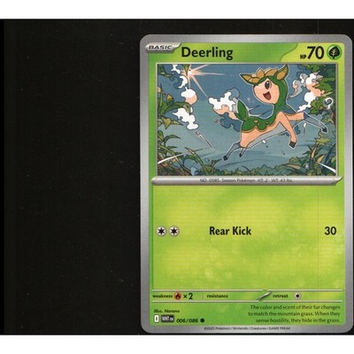Pokemon Deerling 006/086 Basic Card CCG TCG Season Pokemon | eBay
