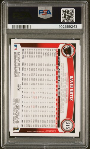 2011 TOPPS DIAMOND ANV #315 DAVID ORTIZ PSA 10 | eBay