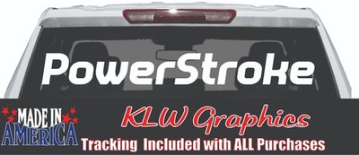 Powerstroke Banner Window Decal Sticker Turbo Diesel Truck 7.3 6.7L ...