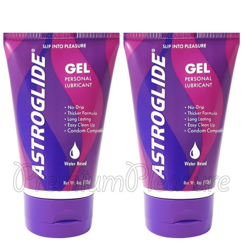 2 x Astroglide Gel Personal lubricant Water based lube 4 oz / 113 g ...