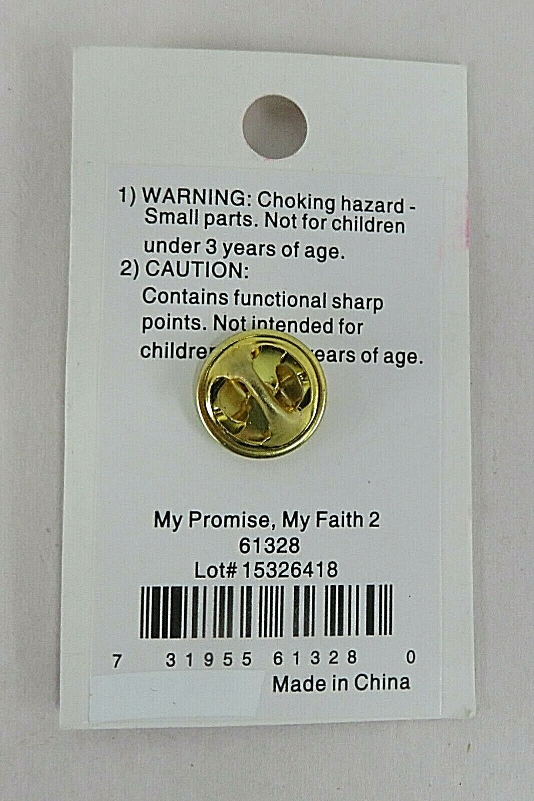 New Girl Scout Juniors My Faith My Promise 1/2" Lapel Award Pin Purple ...