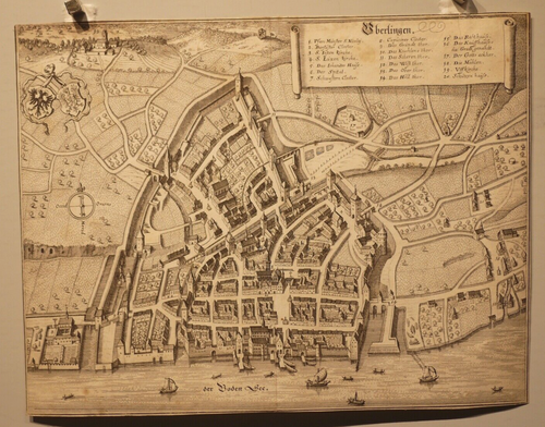MAP of UBERLINGEN, Matthäus Merian (1593-1650), Topographia Sueviae ...