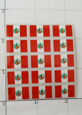 Peru Flag Decal Set 15 Reflective Mini Stickers | eBay