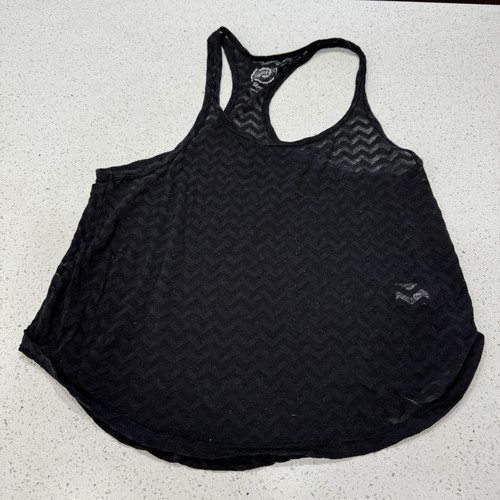 Y2K SO AUTHENTIC AMERICAN TANK TOP RACER BACK SHEER Mesh CHEVRON Junior ...