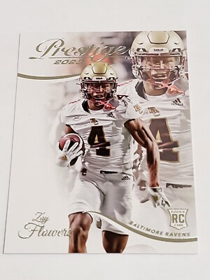 2023 PANINI PRESTIGE FOOTBALL ROOKIE CARD ZAY FLOWERS #390 | eBay