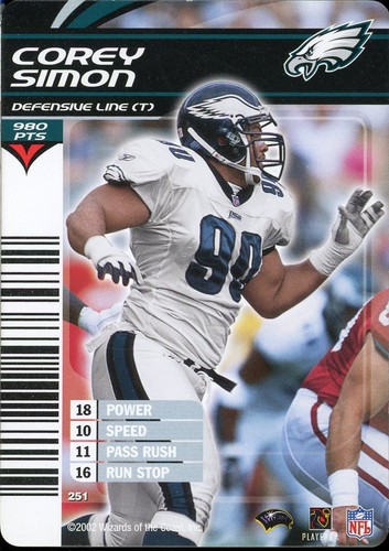 2003 NFL Showdown COREY SIMON EAGLES #251 | eBay