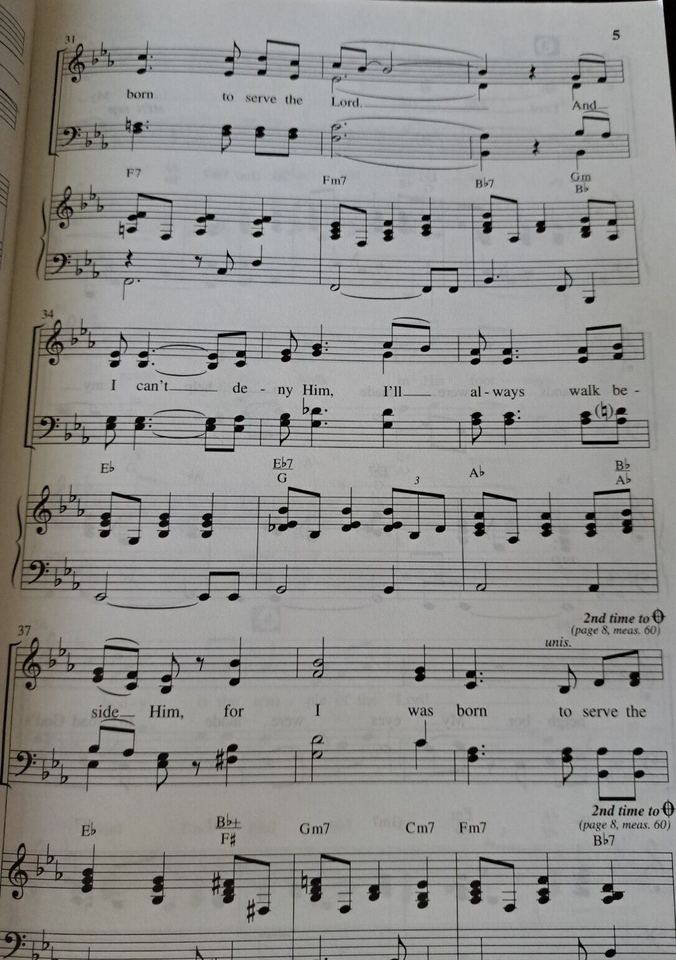 Born to Serve the Lord SATB by Bud Chambers arr. by Craig Adams ...
