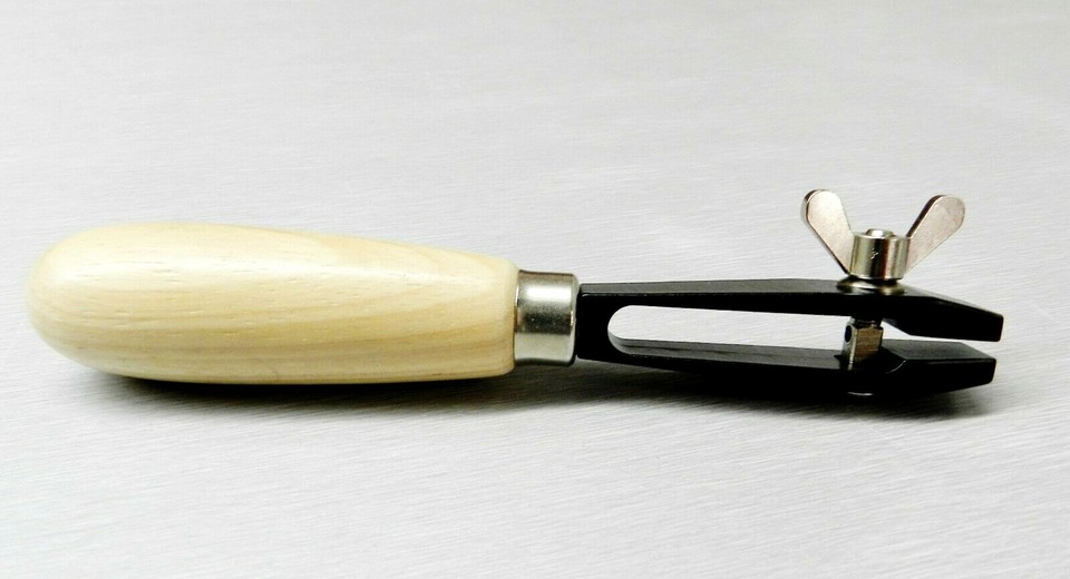 Hand Vise Holder Pin Vise Smooth Jaw Wood Handle Hard Steel Spring Back ...
