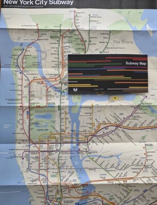 Official New York City CURRENT EDITION MTA NYC Subway & LIRR Train Map ...