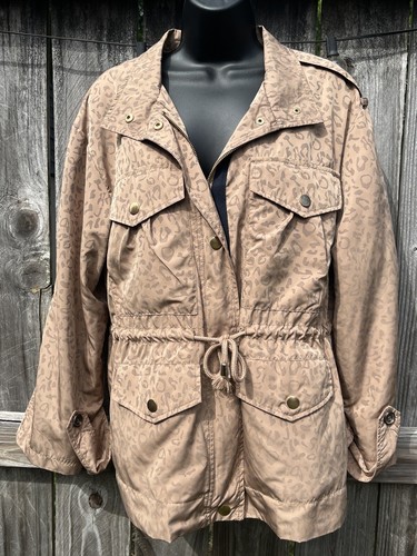 Esqualo Leopard Printed Jacket Women's US 4 Lightweight Animal Print ...