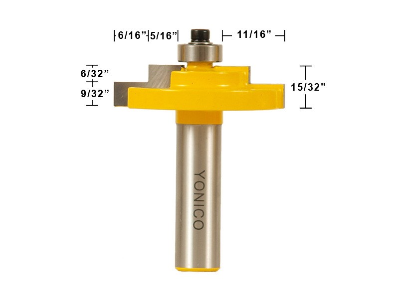 3/16" Glass Stepped Rabbet Router Bit - 1/2" Shank - Yonico 18127 | eBay