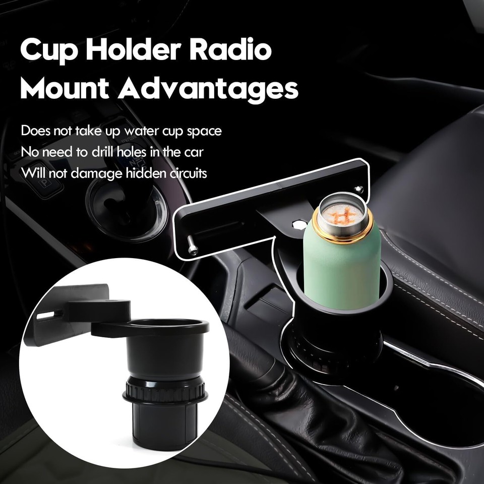 Upgrade Cup Holder Radio Mount/Drinks Cup Holder Mount Fit for ...