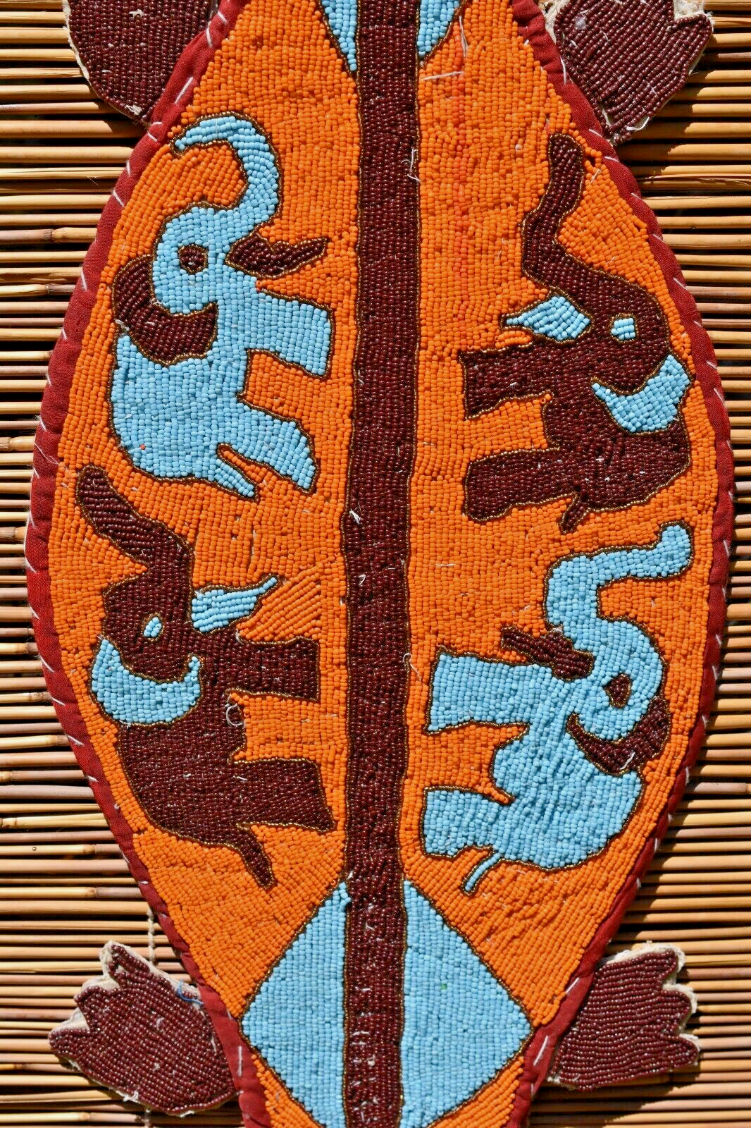 Yoruba Tribal Beadwork Crocodile Diviner's Wall Hanging From Nigeria ...