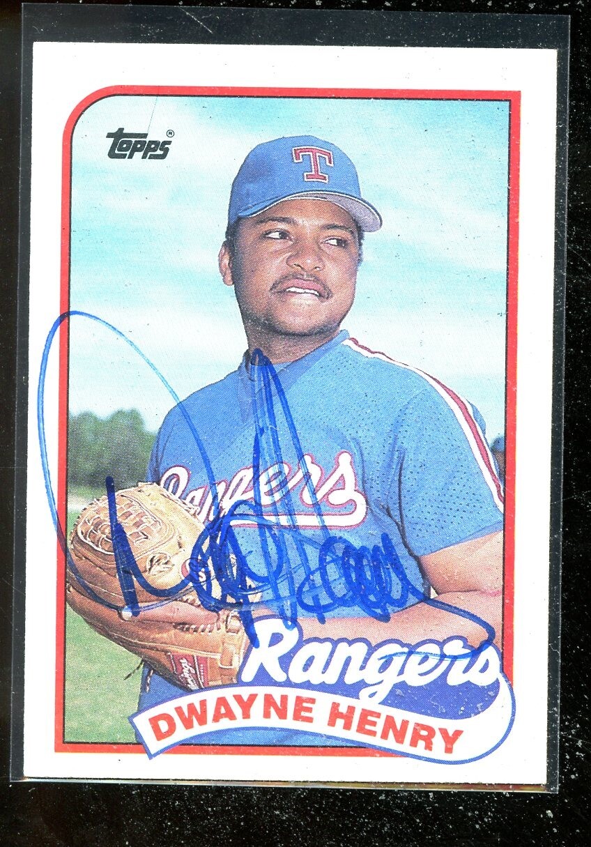 1989 TOPPS AUTOGRAPH/SIGNED #496 DWAYNE HENRY RANGERS NRMINT E020749 | eBay