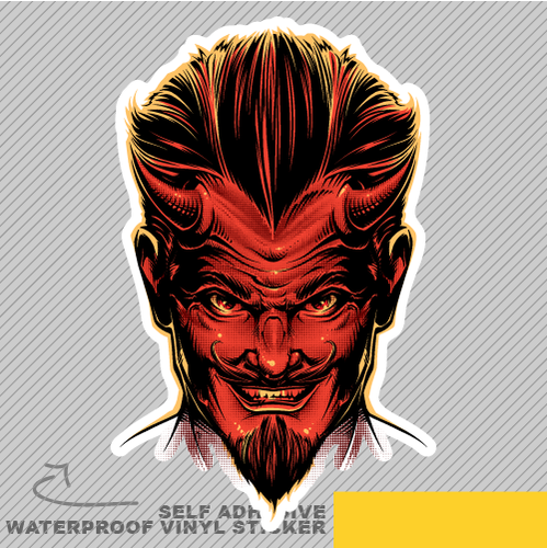 Red Devil Vinyl Sticker Decal Window Car Van Bike 2683 | eBay